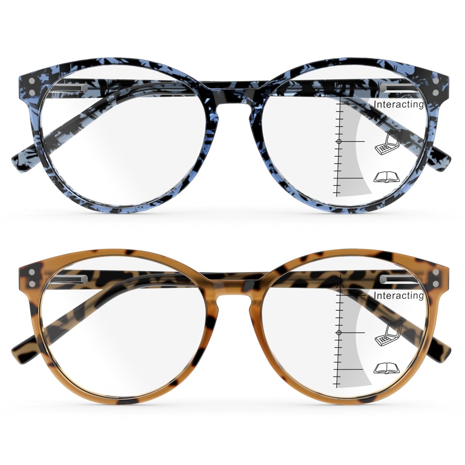 Amazon.com: LianSan 2 Packs Premium Invisible Progressive Reading ...