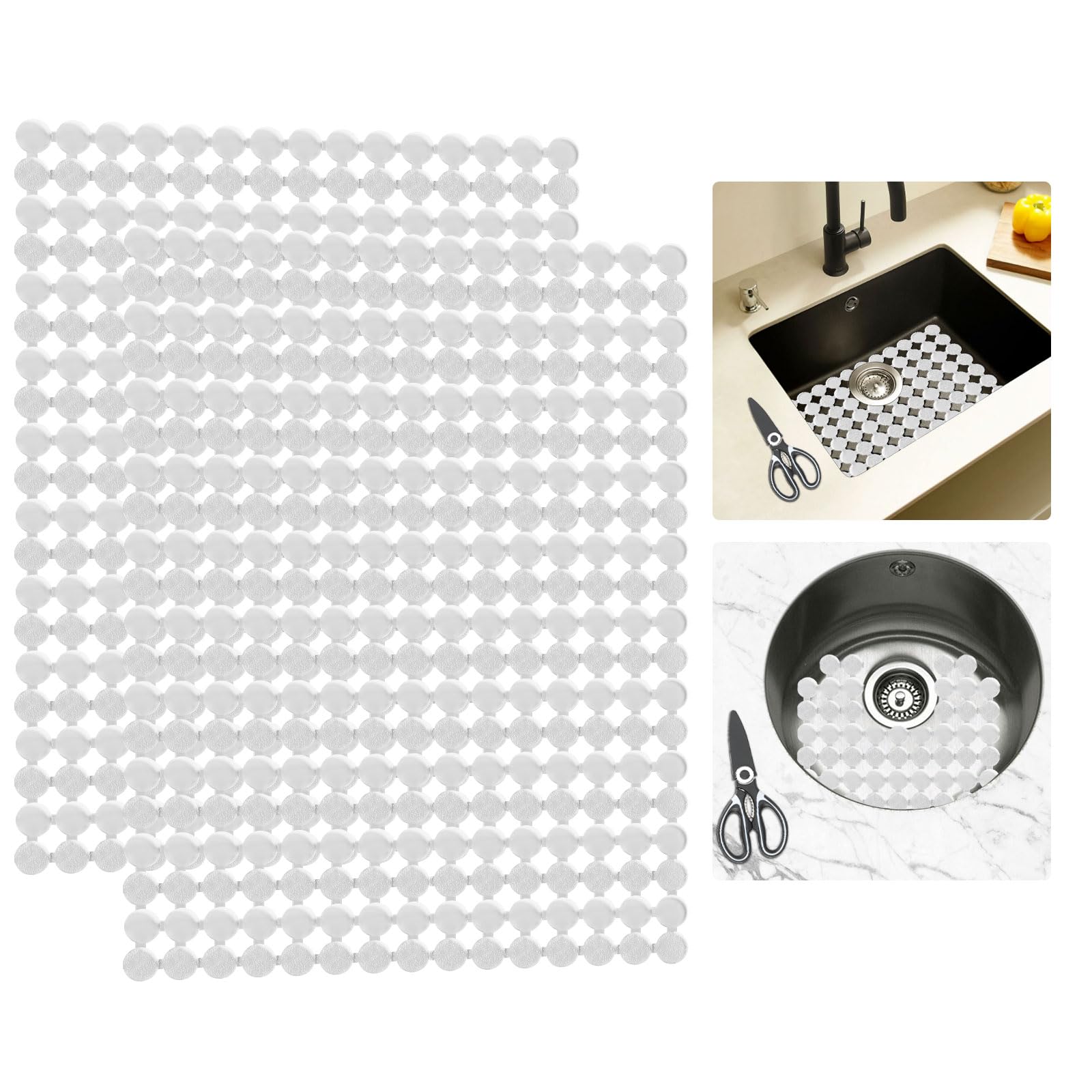 Goldmeet Sink Protector Mats for Ceramic Sink/Stainless Steel, 2Pack ...