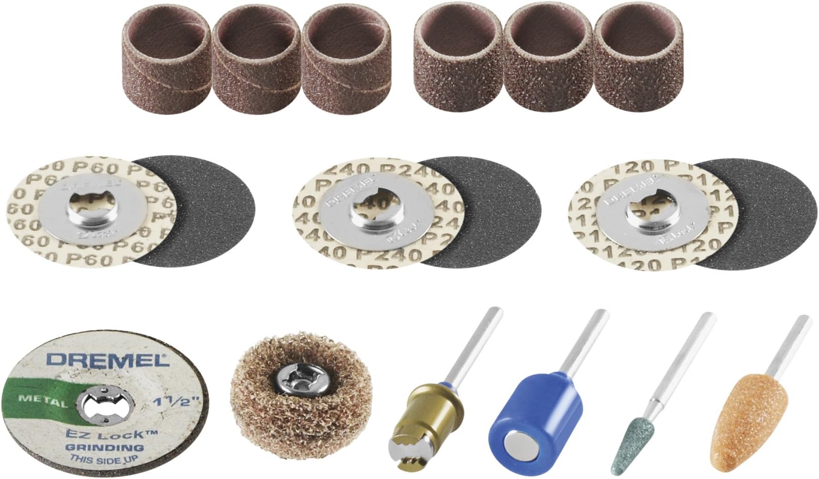 Dremel SC407 EZ SpeedClic Sanding Bands and Mandrel, Set of 2 Sanding ...