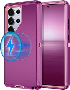 I-HONVA for Samsung Galaxy S25 Ultra Case [Compatible with MagSafe] Shockproof 3-Layer Full Body ...