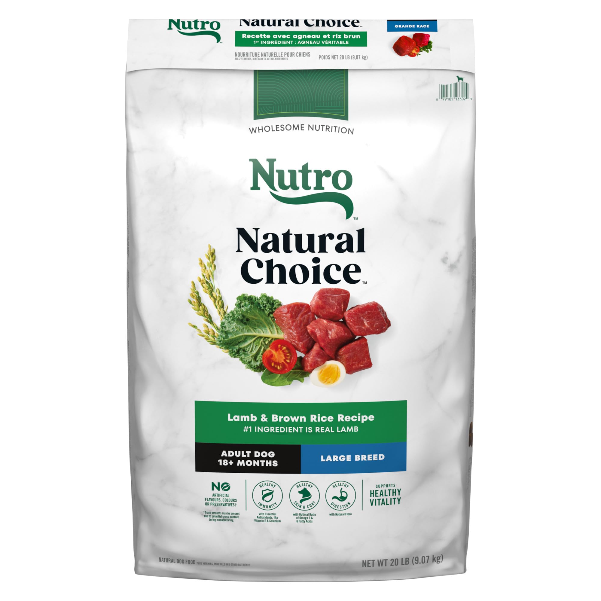 NUTRO Natural Choice Large Breed Adult Dry Dog Food Lamb & Brown Rice ...