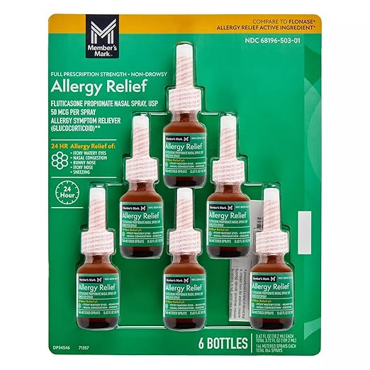 Amazon.com : Members Mark Fluticasone Propionate Nasal Spray (6 pk, 0. ...