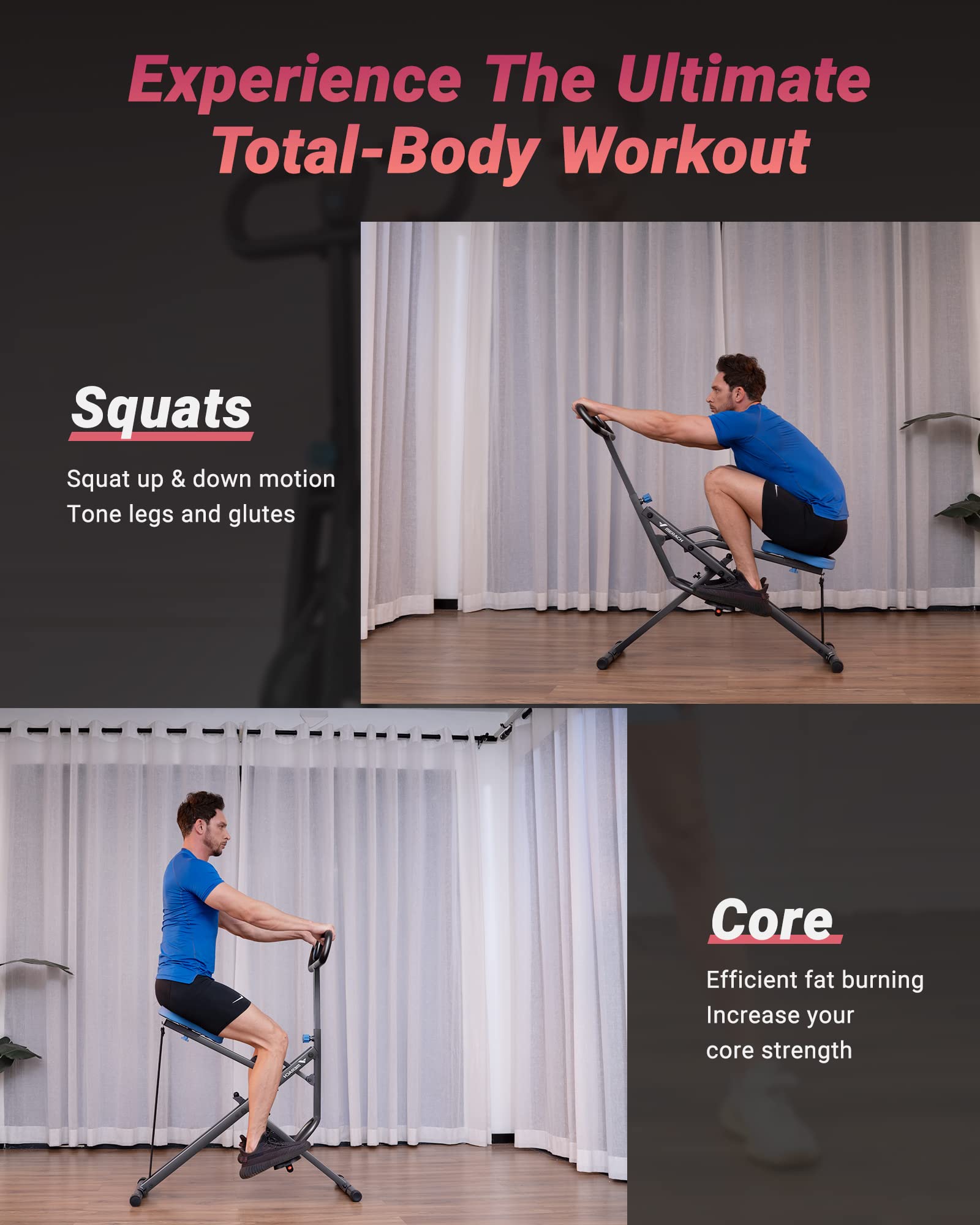 Snapklik.com : Squat Machine For Home, Easy Setup & Foldable Exercise ...