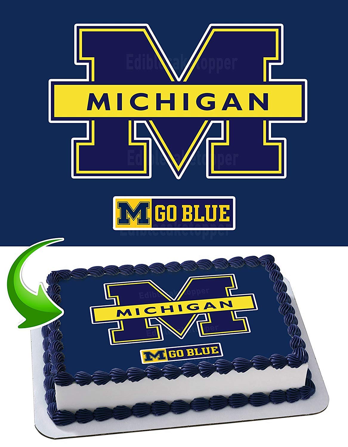 University Of Michigan Graduation Cake Graduation Cake With School