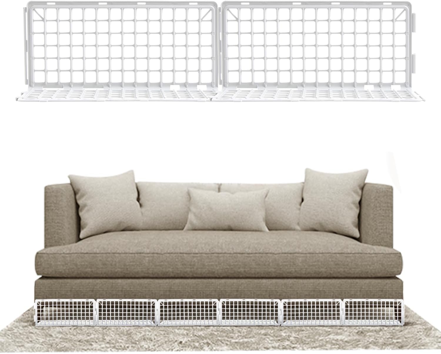 Amazon.com: MYLIFESION Under Couch Blocker, Under Bed Blocker for Pets ...