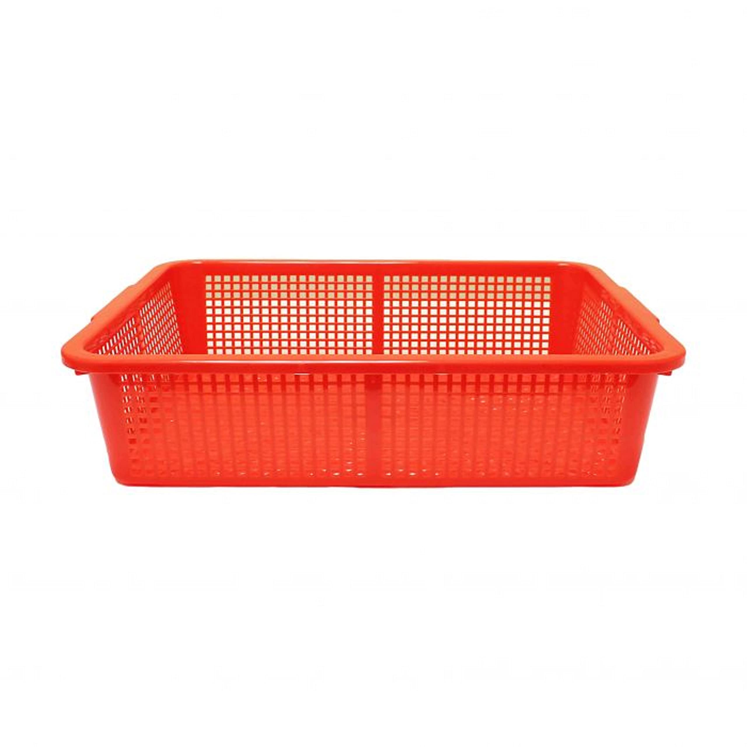 Snapklik.com : 19-3/4 X 15 1/2 Square Colander Strainer Basket Red ...