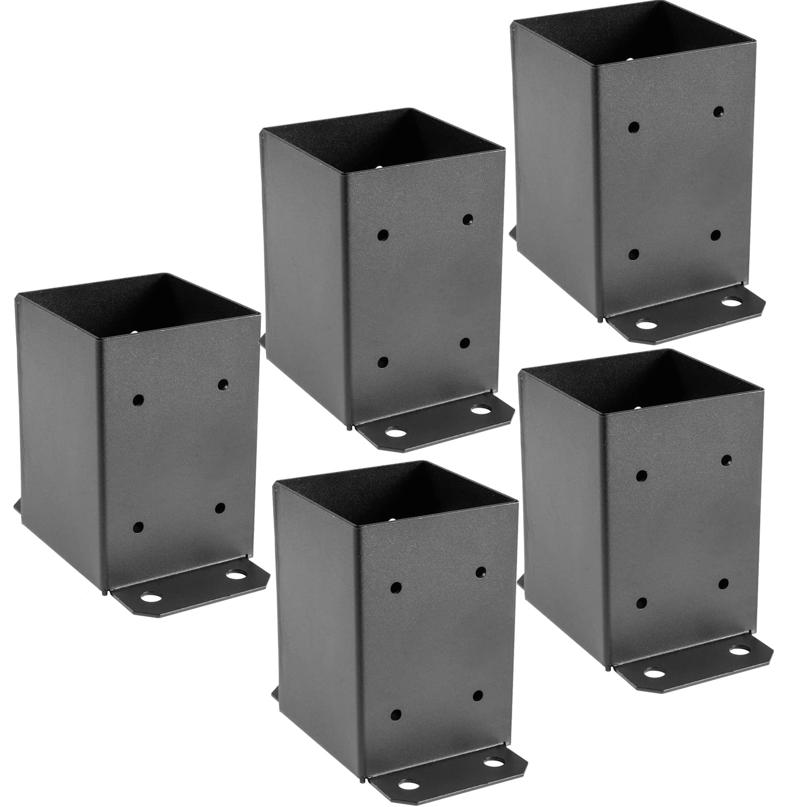 Buy 5 PCs Post Base, Deck Post Base 3.6 x 3.6 inch, Post Bracket 2.5 ...