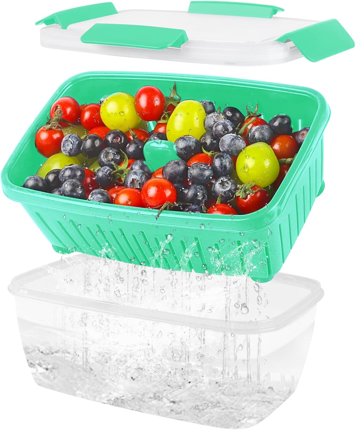 Amazon.com: 68oz Berry Keeper Fruit Storage Container for Fridge, Fresh ...