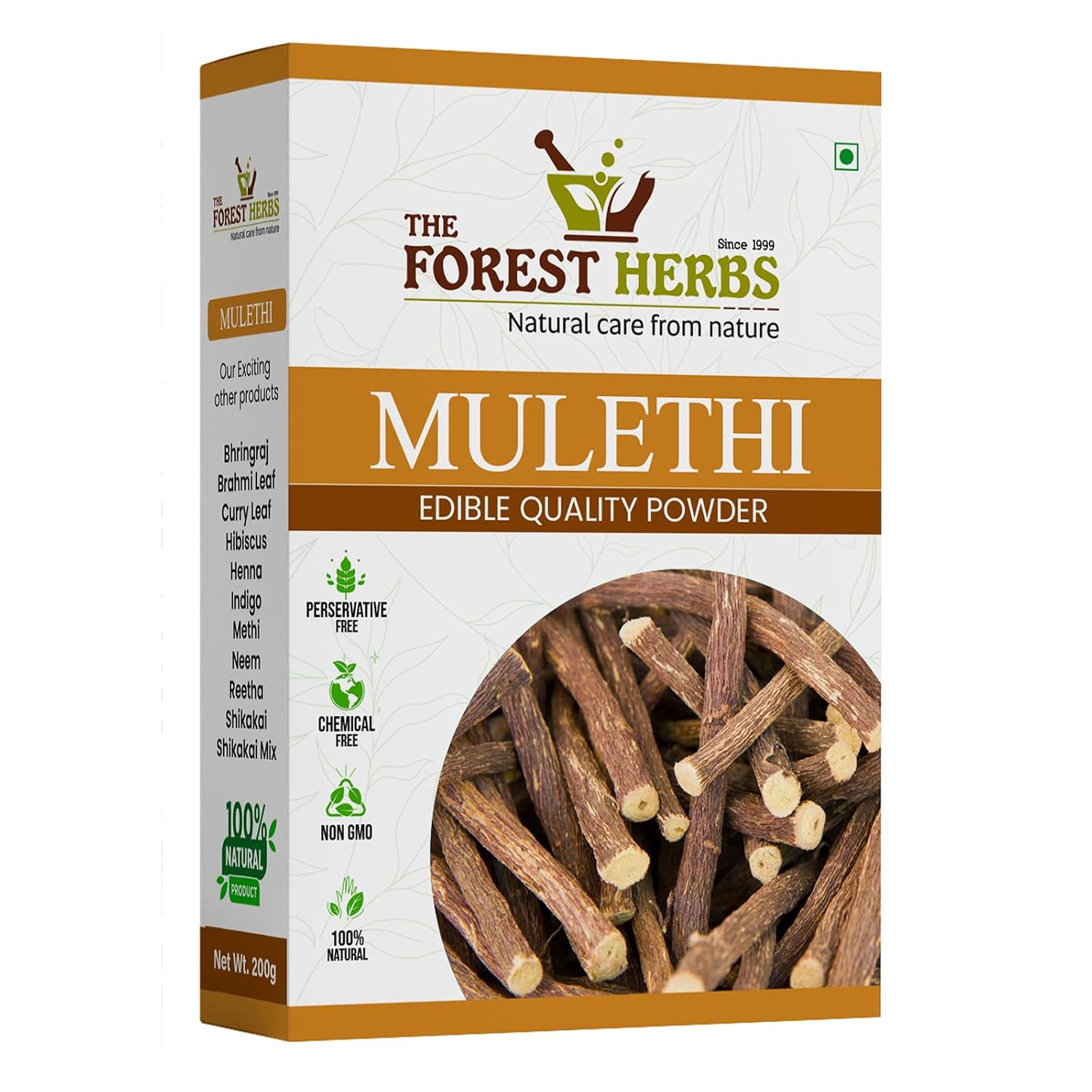 The Forest Herbs Natural Care From Nature Mulethi Powder For Face, Hair ...