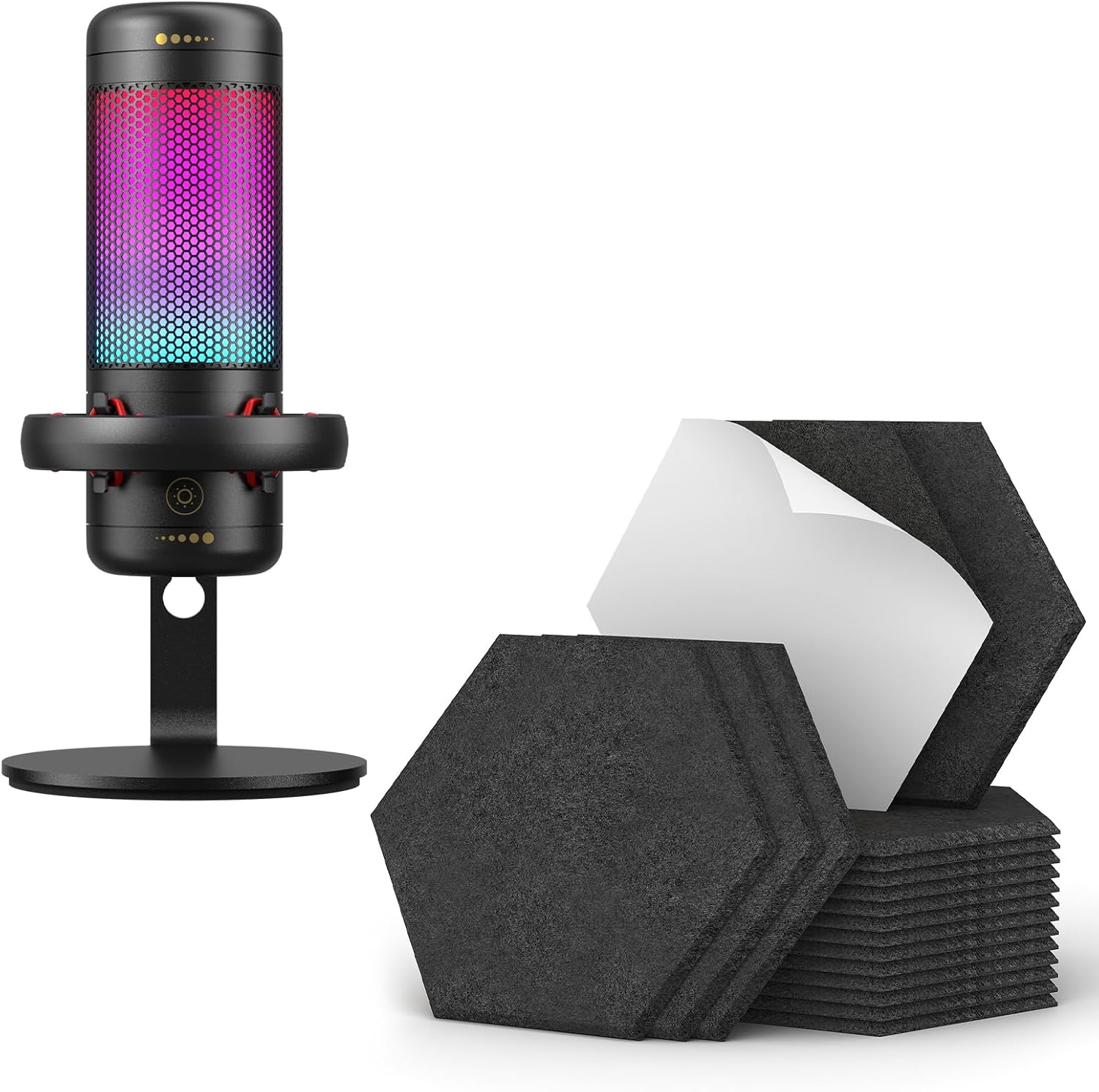 Amazon.com: TONOR TC320 USB Gaming Mic and 18 Pack Hexagon Acoustic ...