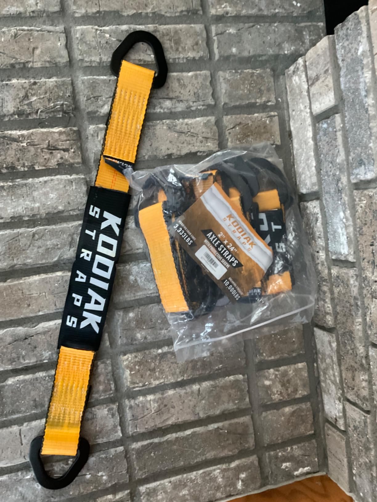 Amazon.com: Axle Tie Down Straps with Wear Pad - 6 Pack 24"x 2" with D ...