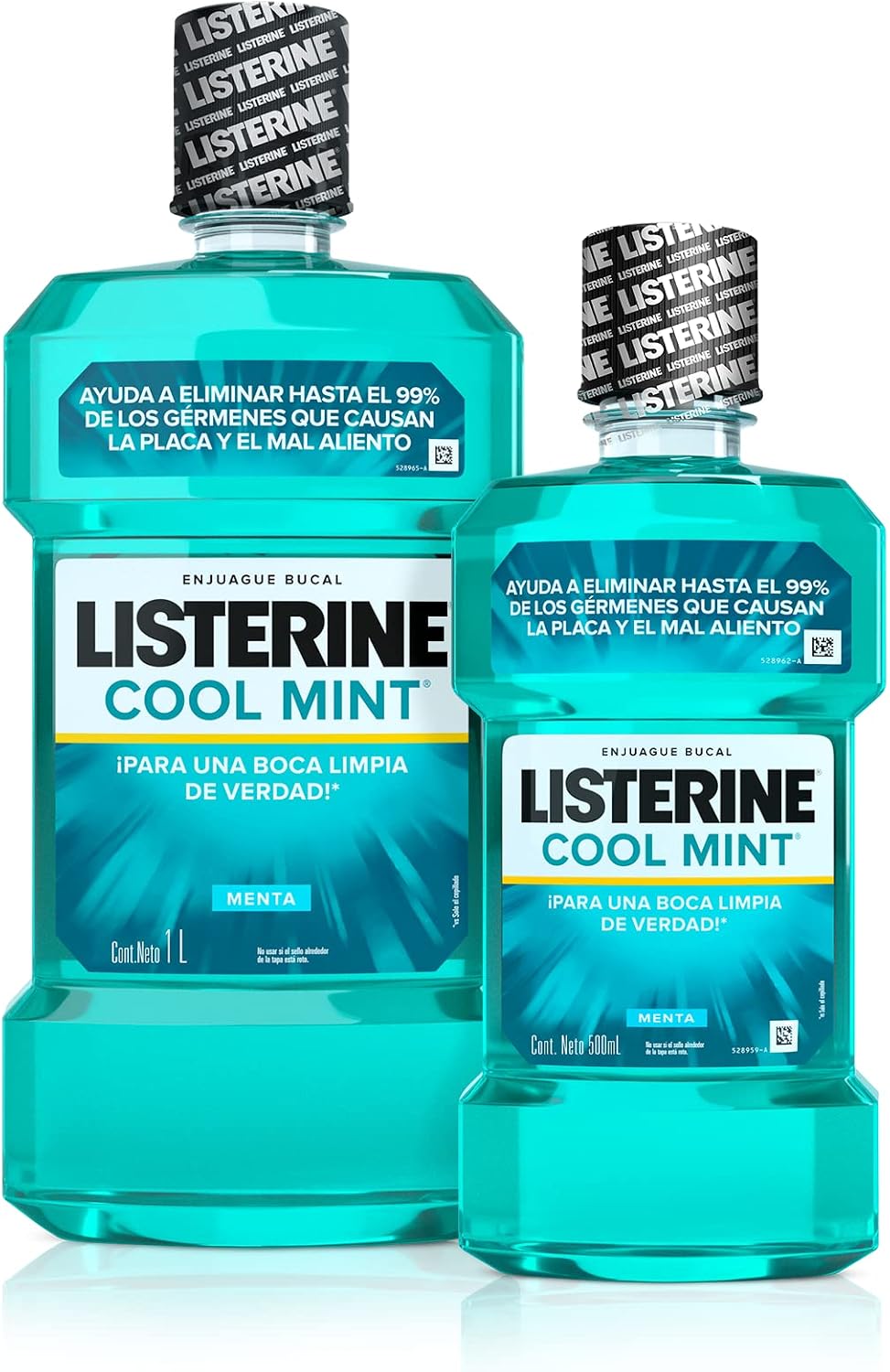 Kit Listerine Enjuague Bucal Cool Mint 1L + 500 ml : Amazon.com.mx ...