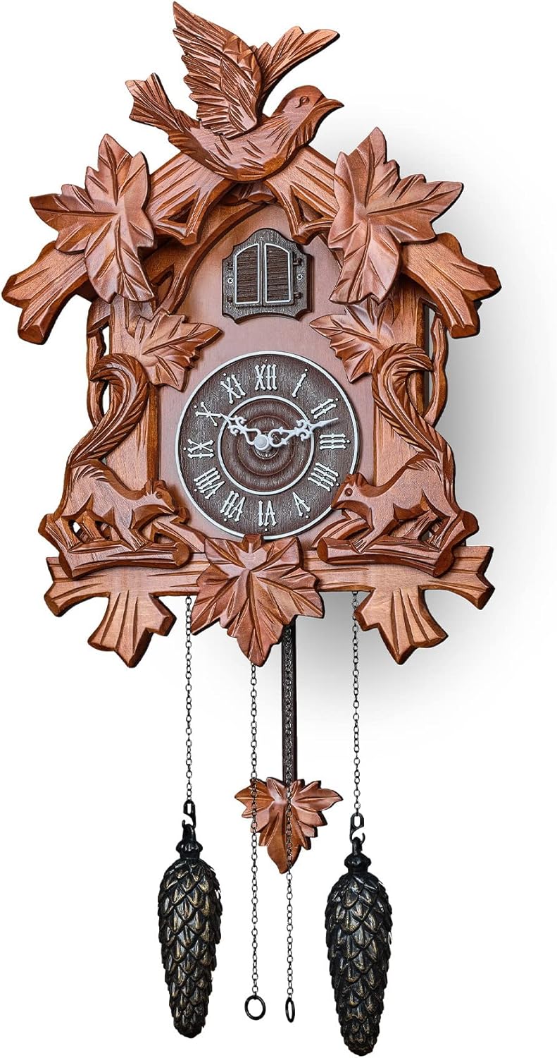 Amazon.com: TIMEGEAR Cuckoo Clock with Night Mode, Quartz Movement and ...