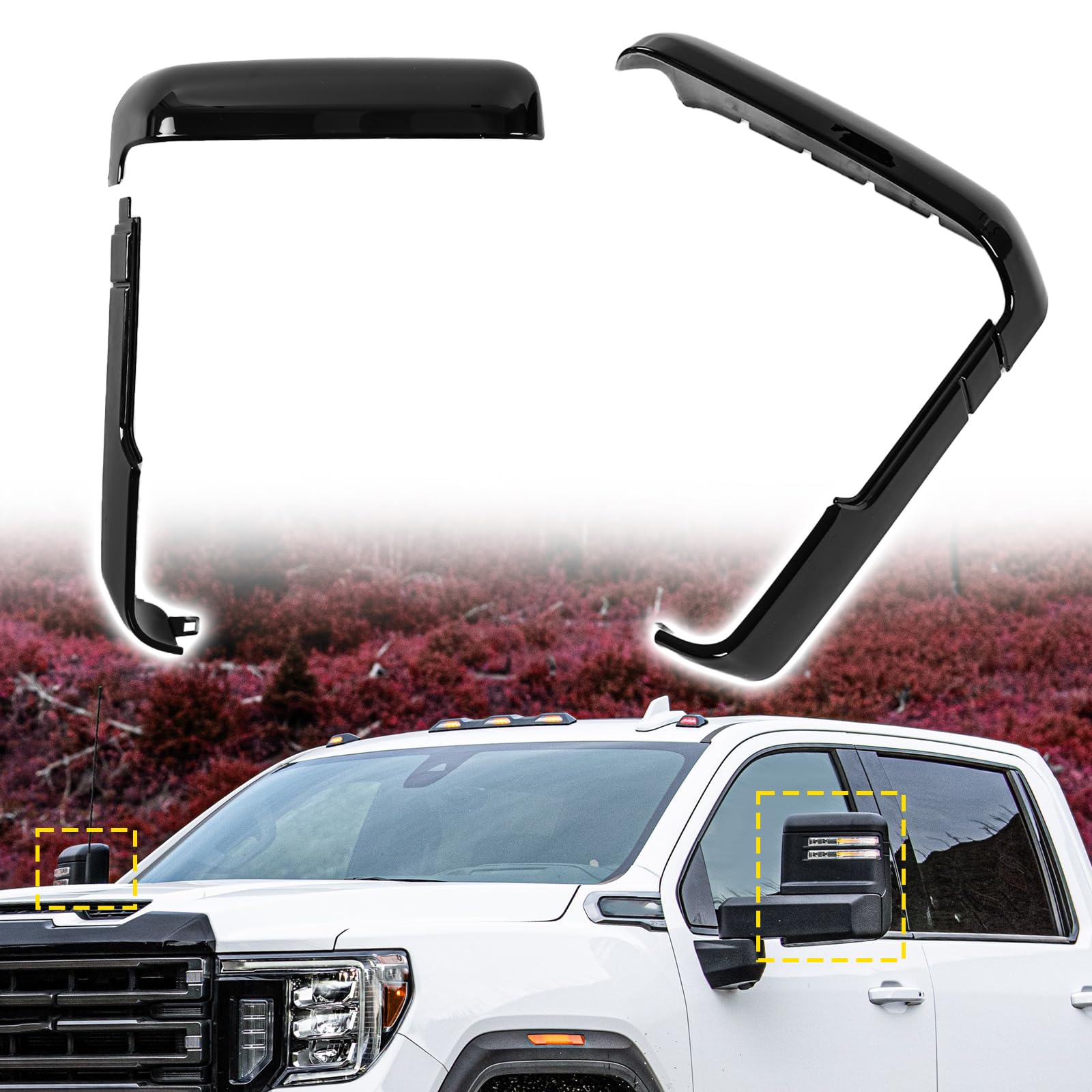 Snapklik.com : AMSPRAC Tow Mirror Caps Fit For Chevy Chevrolet ...