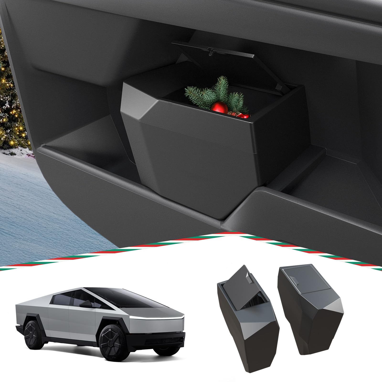 Amazon.com: ELECFRESH Door Side Storage Box for Cybertruck, Trash Tray ...
