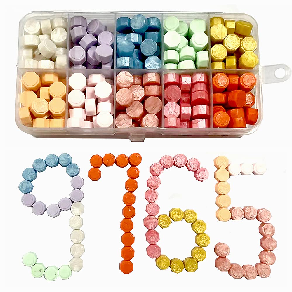 Amazon.com: Sealing Wax Beads Set 260 Pieces Wax Beads for Stamp Seals ...