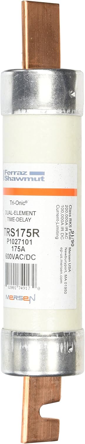 Mersen TRS175R TRS-R Tri-Onic Time-Delay/Class RK5 Fuse, 600VAC/600VDC ...