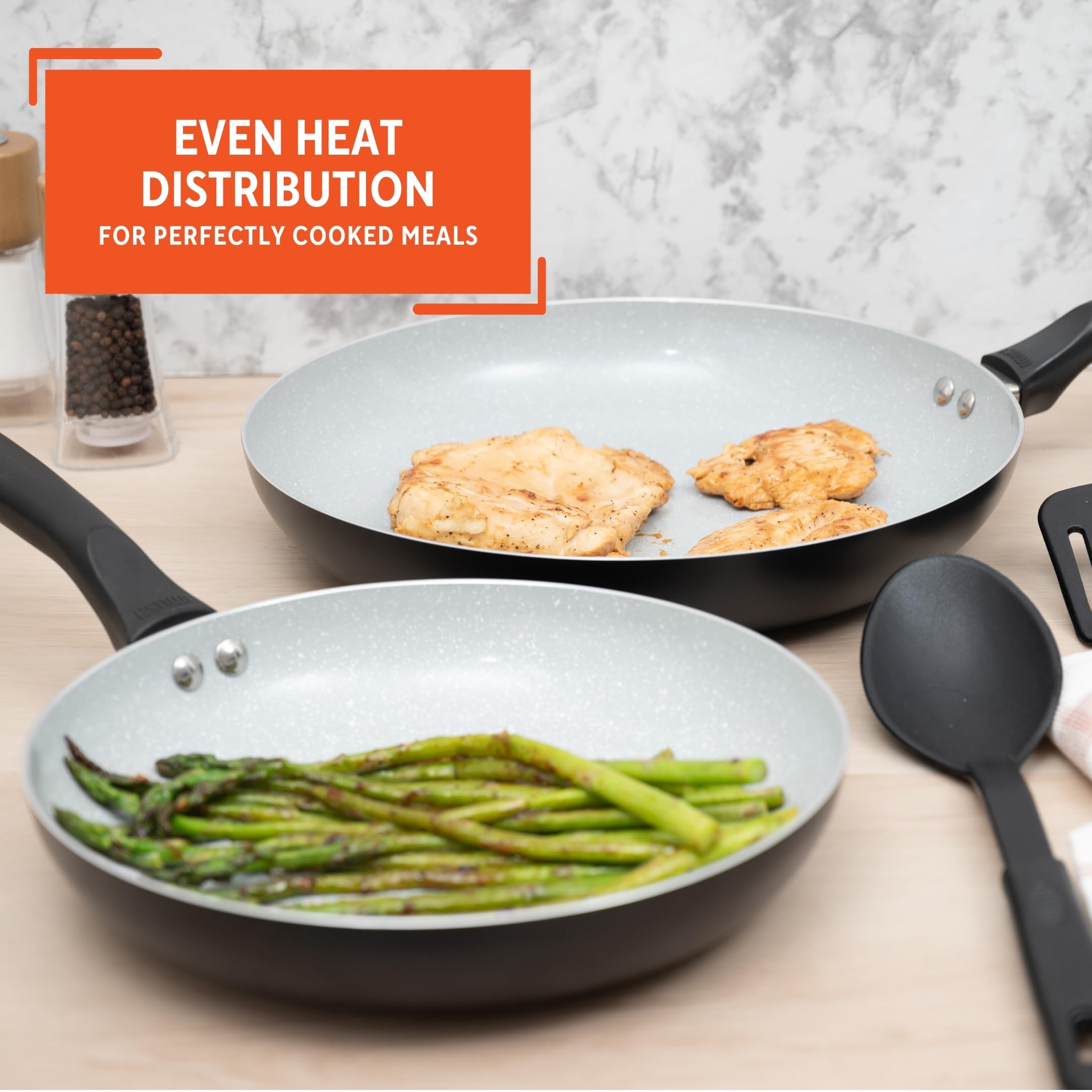 Snapklik.com : IMUSA Nonstick Ceramic Cookware Set 4-Piece 8in/10in