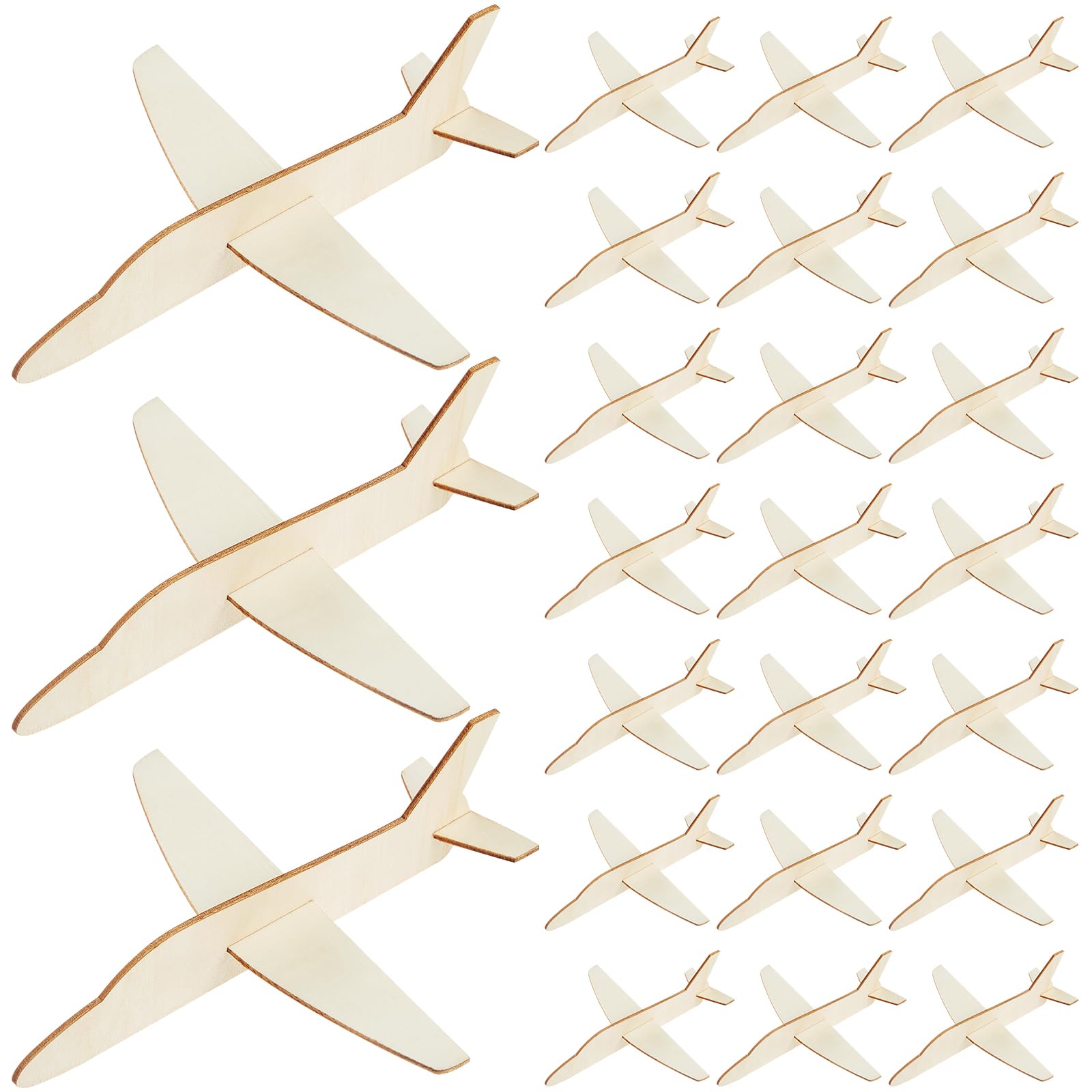 Amazon.com: Deekin 24 Pieces Wooden Model Airplane DIY Crafts Wooden ...