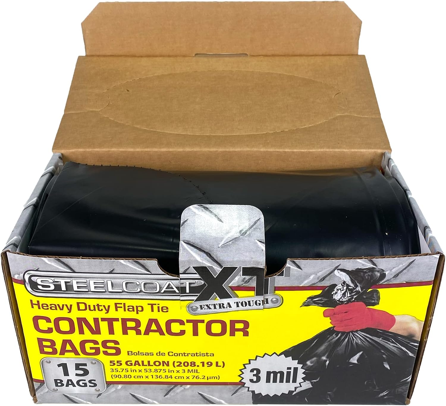 Steelcoat XL Extra Tough Pro – Bolsas de basura con solapa para ...