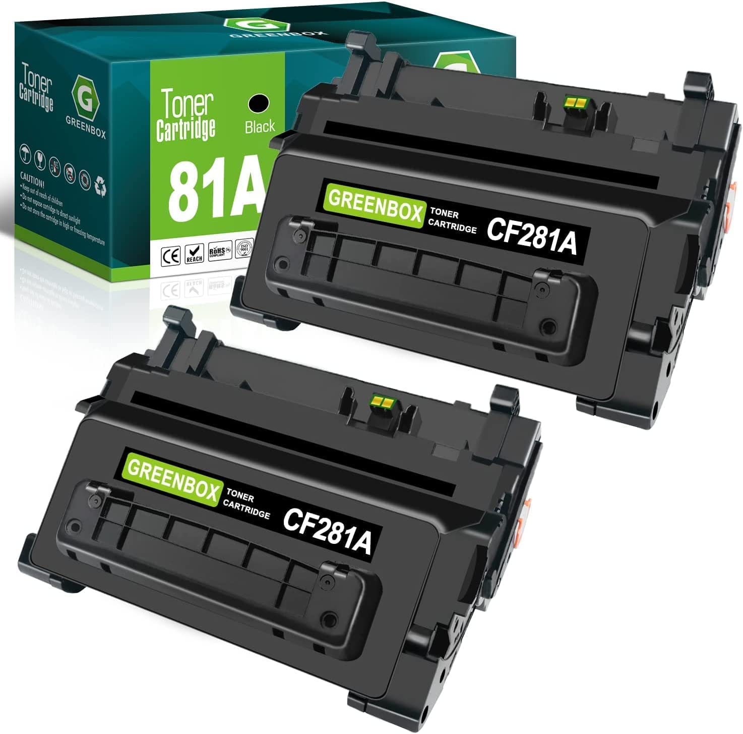Amazon.com: GREENBOX CF281A Black Toner Cartridge High Yield Replacment ...