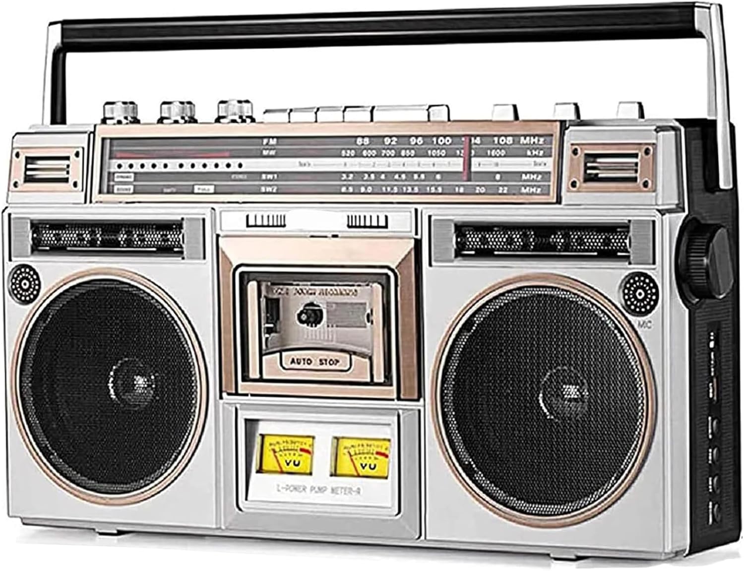 Classic 80s Style Retro CD Player Boombox, Portable Cassette Player ...