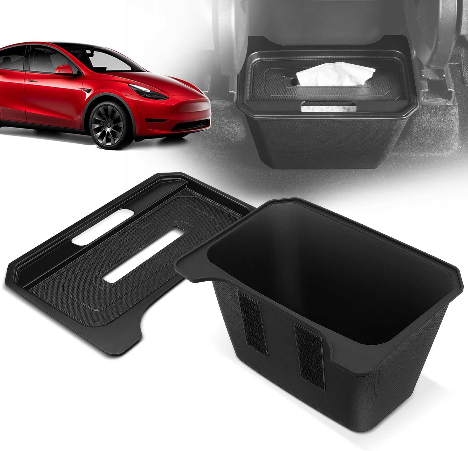 Amazon.com: YHTAUTO Rear Center Console Organizer with Lid Fit for ...