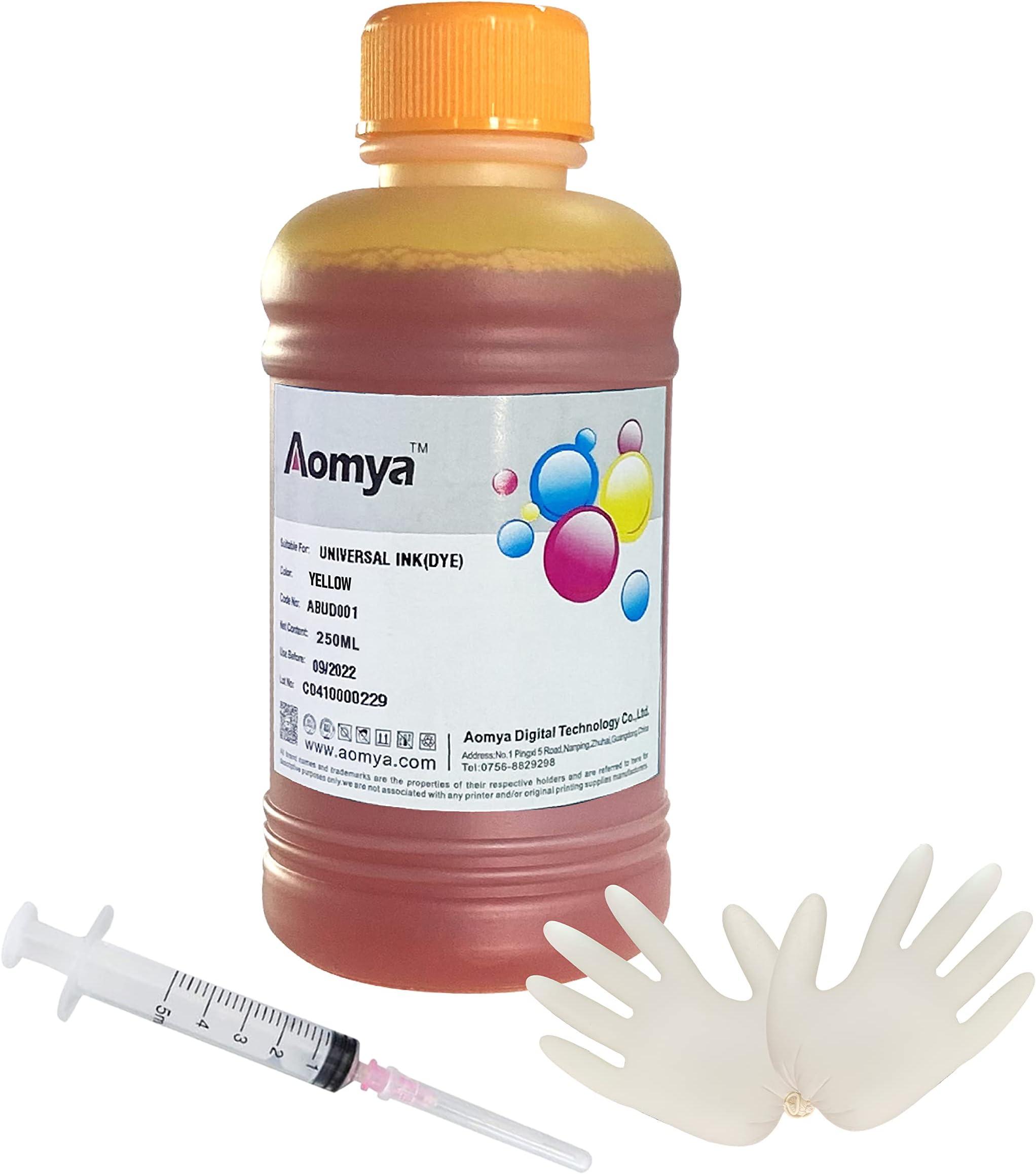 Amazon.com: Aomya Yellow Ink Refill Kit 250ml Universal Dye Bulk Ink ...