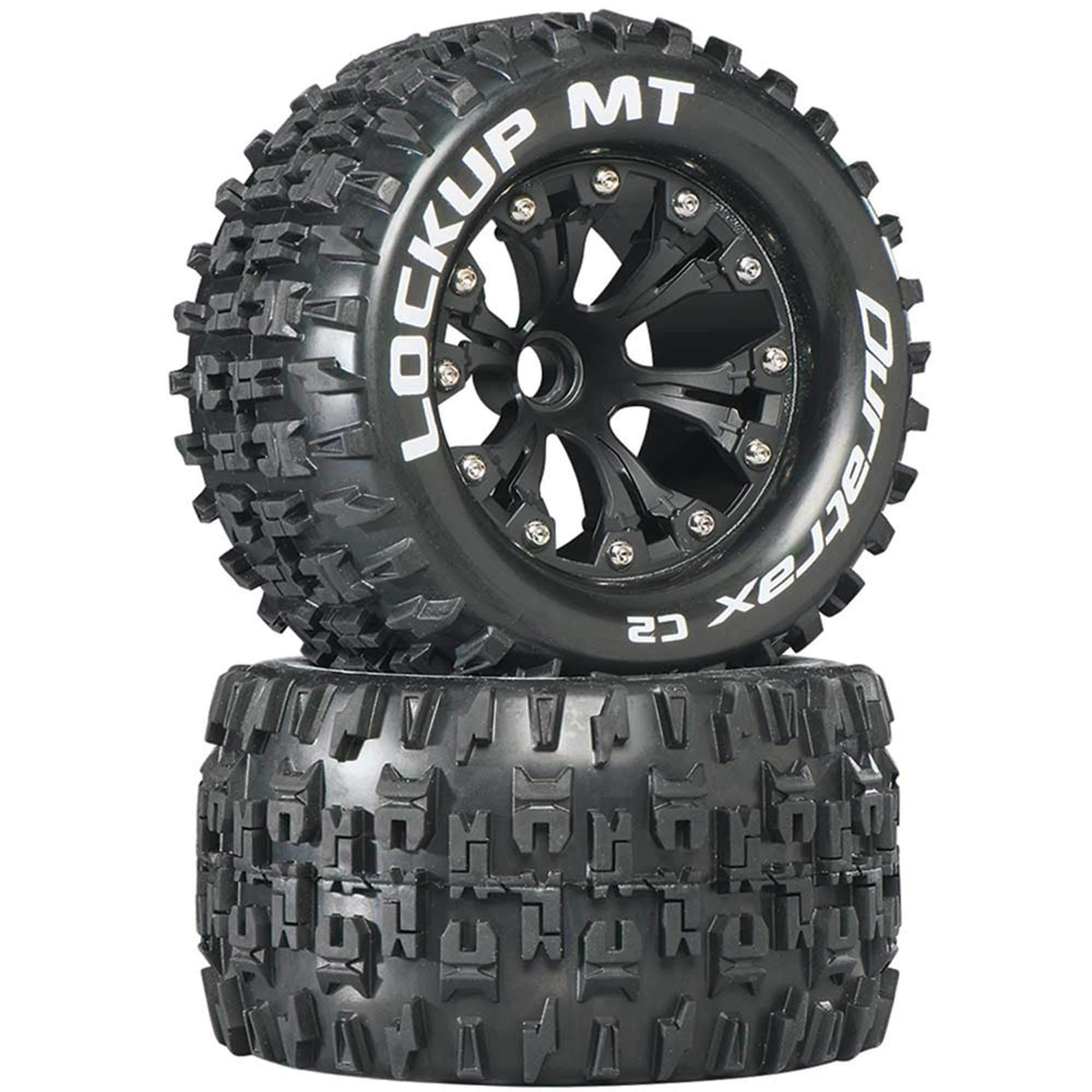 Amazon.com: Duratrax Lockup MT 2.8 2 Wheel Drive Mounted Front C2 Black ...