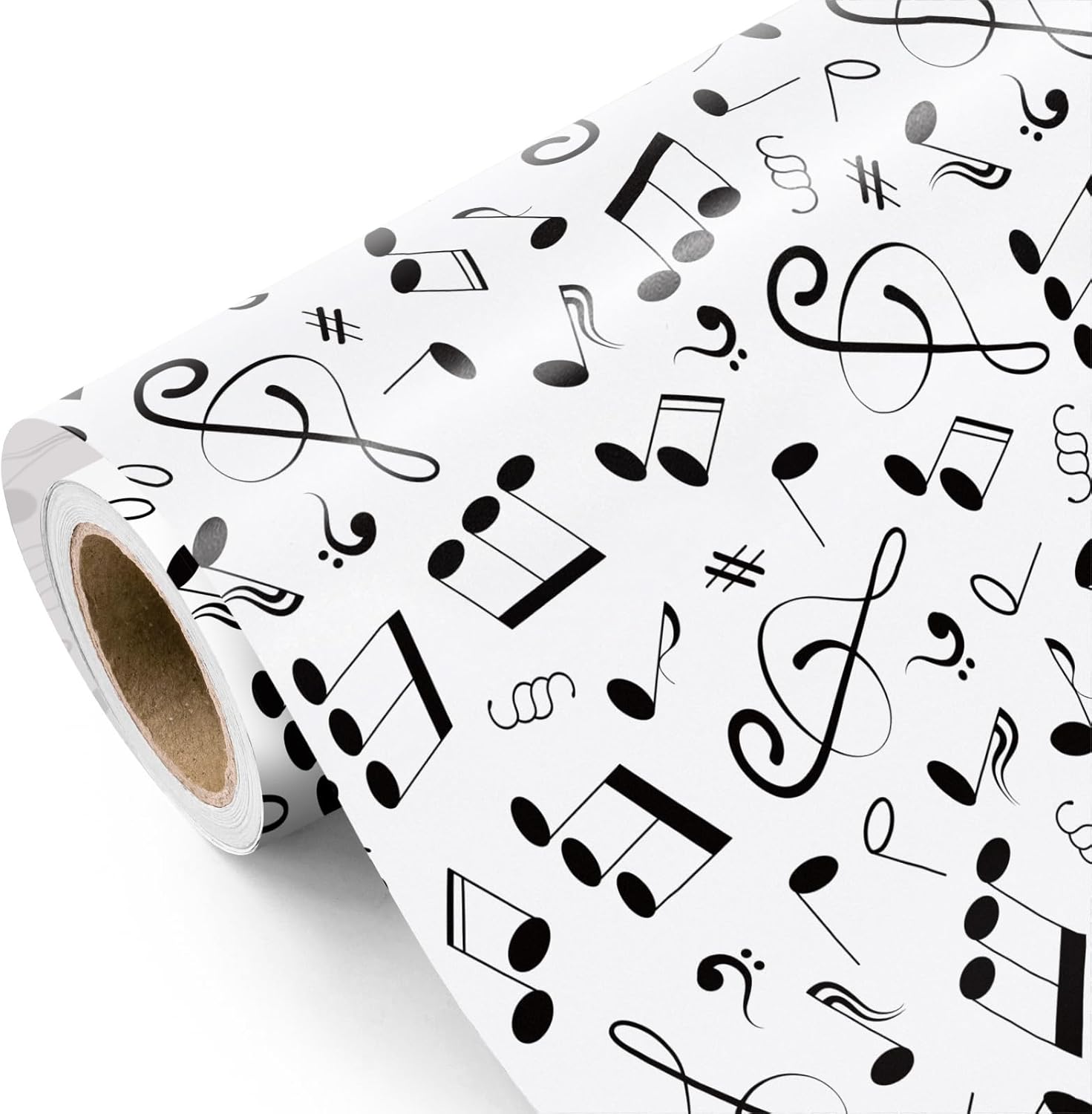 Amazon.com: WRAPAHOLIC Music Notes Wrapping Paper Roll - Mini Roll - 17 ...