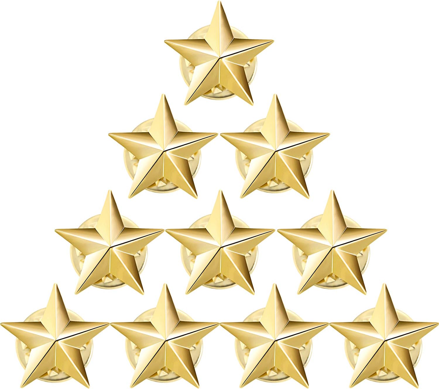 Amazon.com: Honbay 30PCS Alloy Star Badge Pins Military Award Pins ...