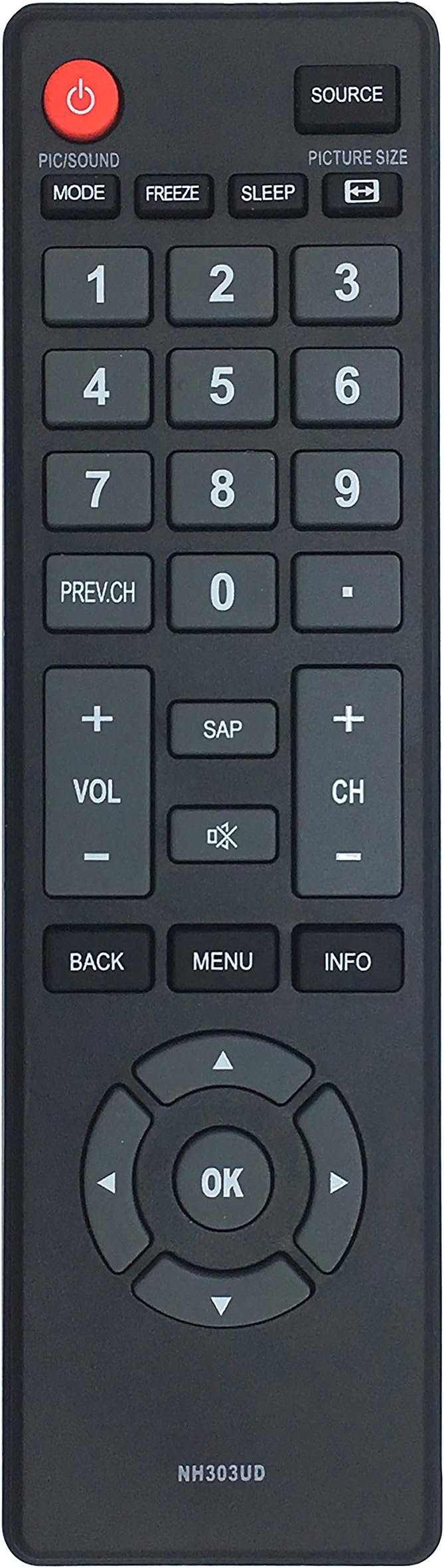 Amazon.com: NH303UD Replaced Remote fit for Emerson TV LE391EM4 ...