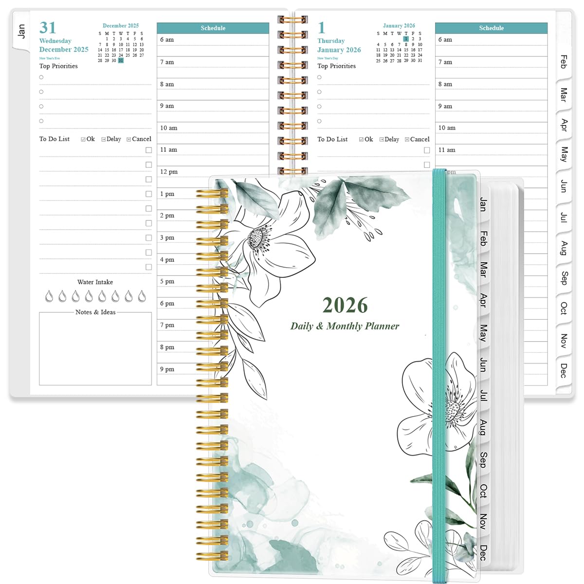 Snapklik.com : 2026 Daily & Monthly Planner - One Page Per Day, Daily ...