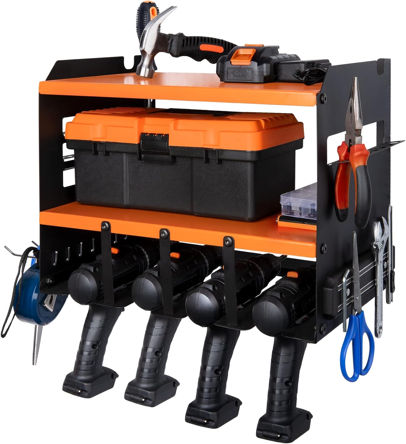 Amazon.com: NOROCAS Power Tool Organizer Wall Mount, 3-Tier Drill ...