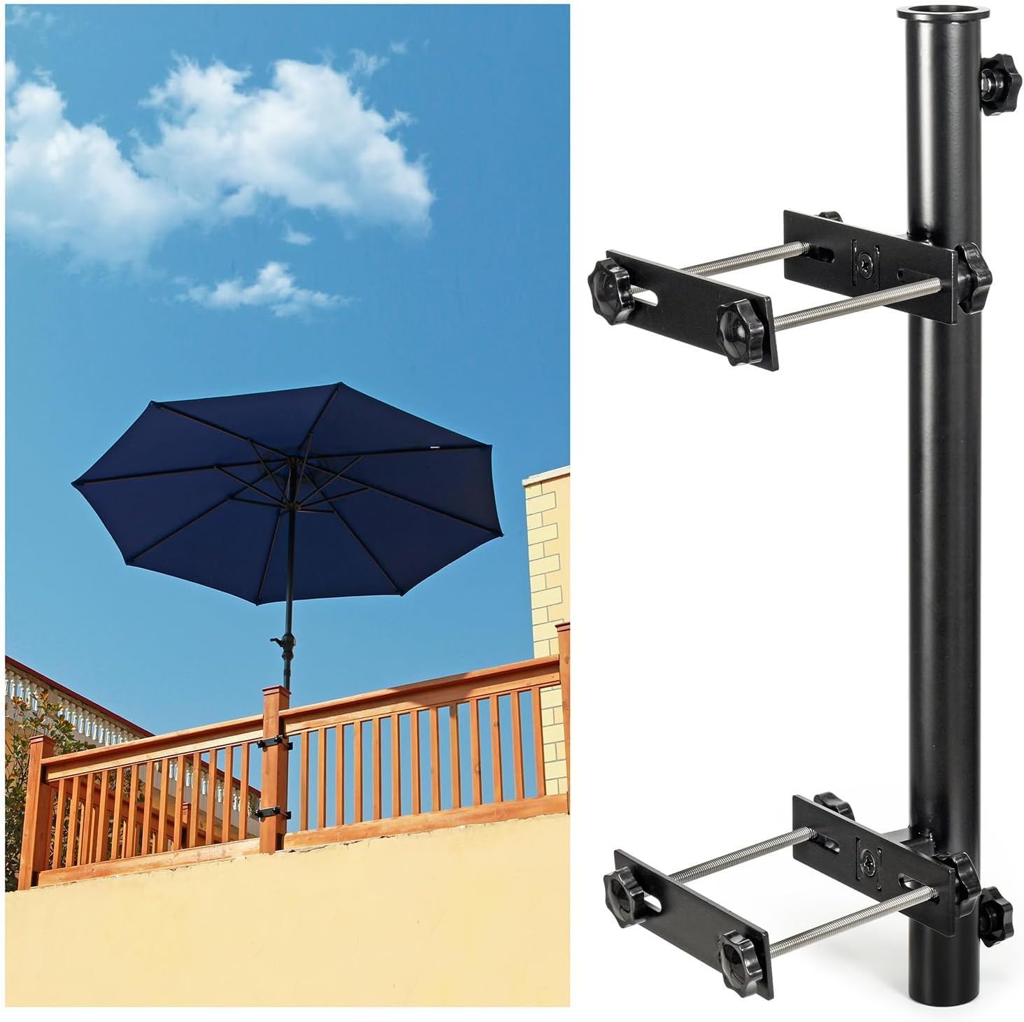 Amazon.com: Deck Man Patio Table/Offset Umbrella Railing Holder ...