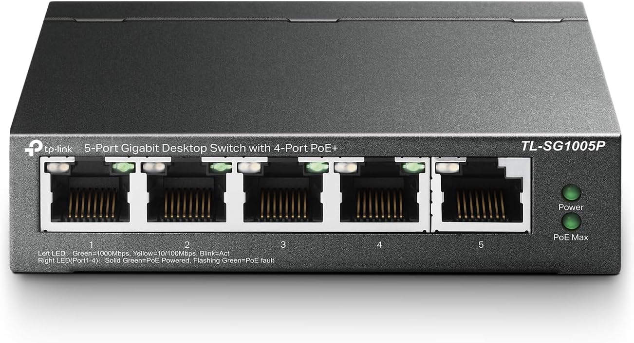 Amazon.com: NETGEAR 5-Port Gigabit Ethernet Unmanaged PoE Switch ...