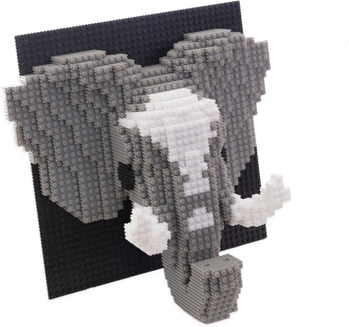 Amazon.com: AHZILEI Elephant 3D Wall Art Micro Building Blocks Set ...