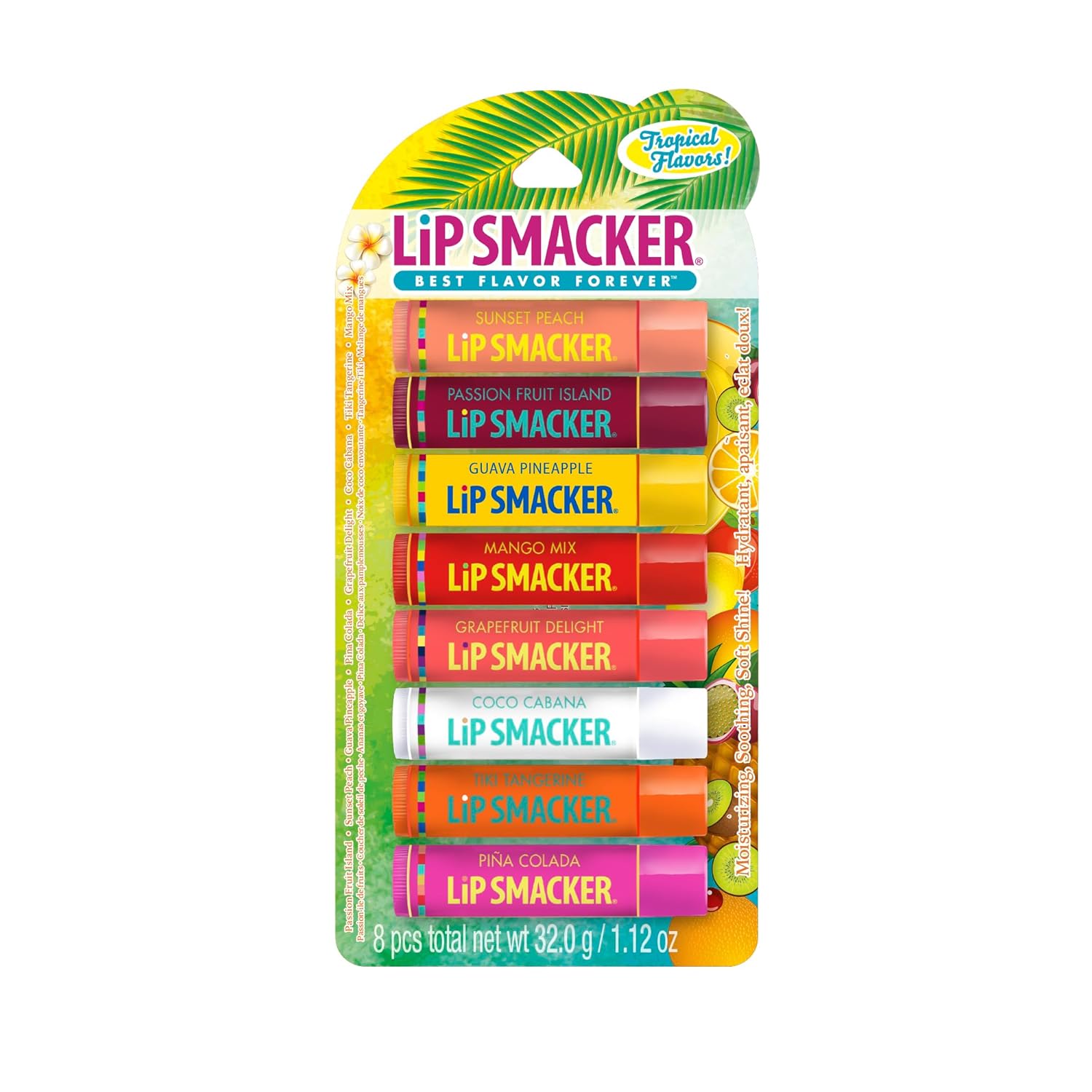 Lip Smacker Flavored Lip Balm Tropic Fever 8 Count (Pack of 1), Passion ...