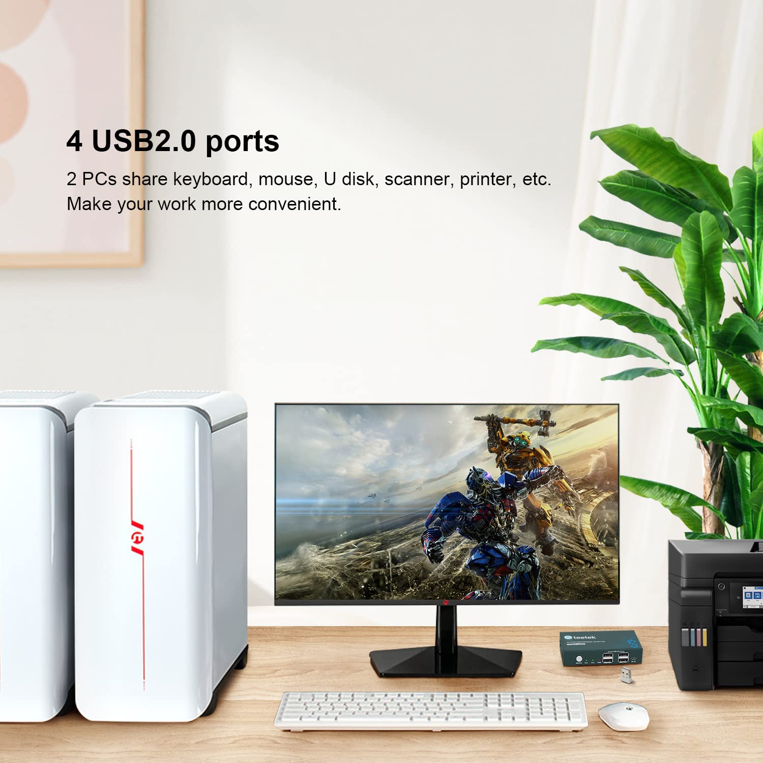 Snapklik.com : Steetek Displayport KVM Switch, 4K60Hz Display Port KVM ...