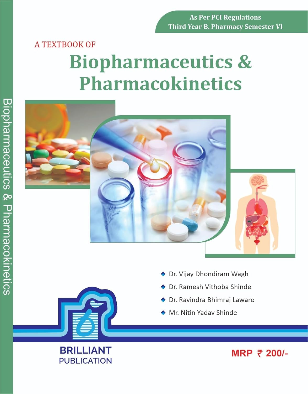 Buy Biopharmaceutics and Pharmacokinetics - Third Year B.pharmacy 6th ...