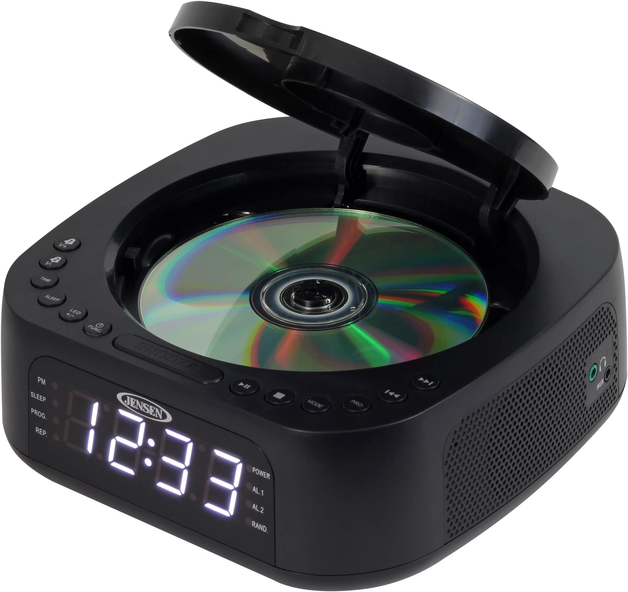 Amazon.com: JENSEN JCR-375 Stereo Digital Dual-Alarm Clock with Top ...