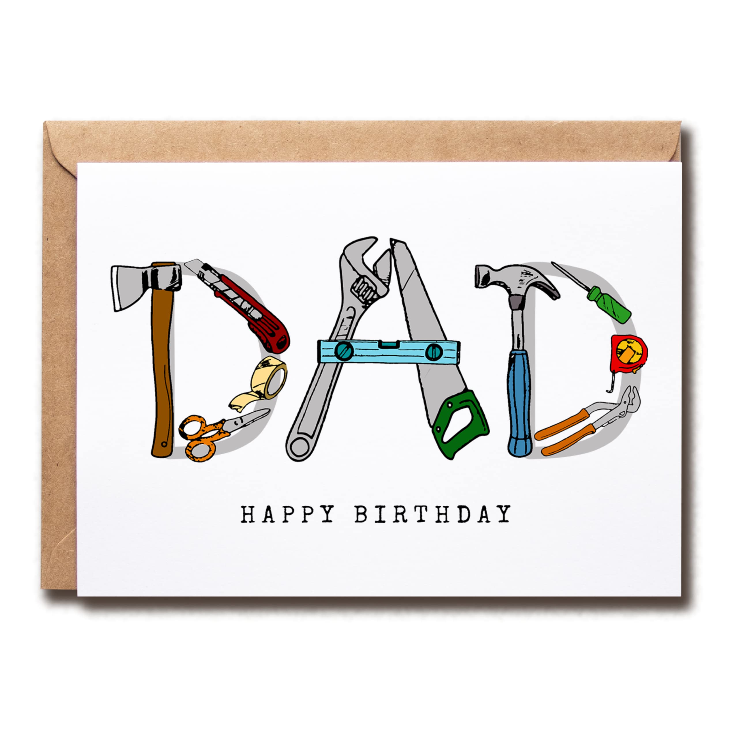 Amazon.com : Dad Happy Birthday - Tools Dad Birthday Card - Tools Dad ...