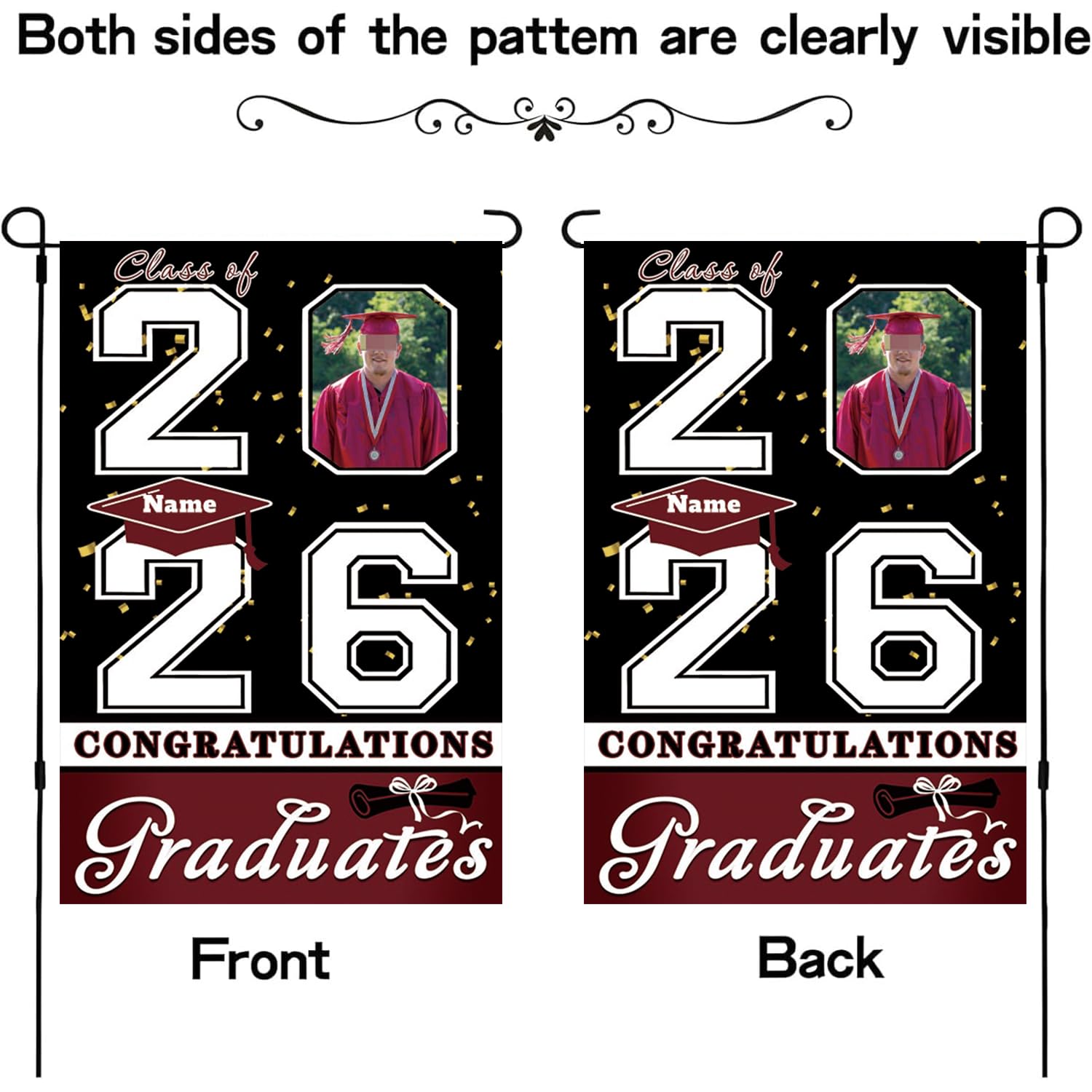 Snapklik.com : Dicodes Personalized Graduation Garden Flag 2026 ...