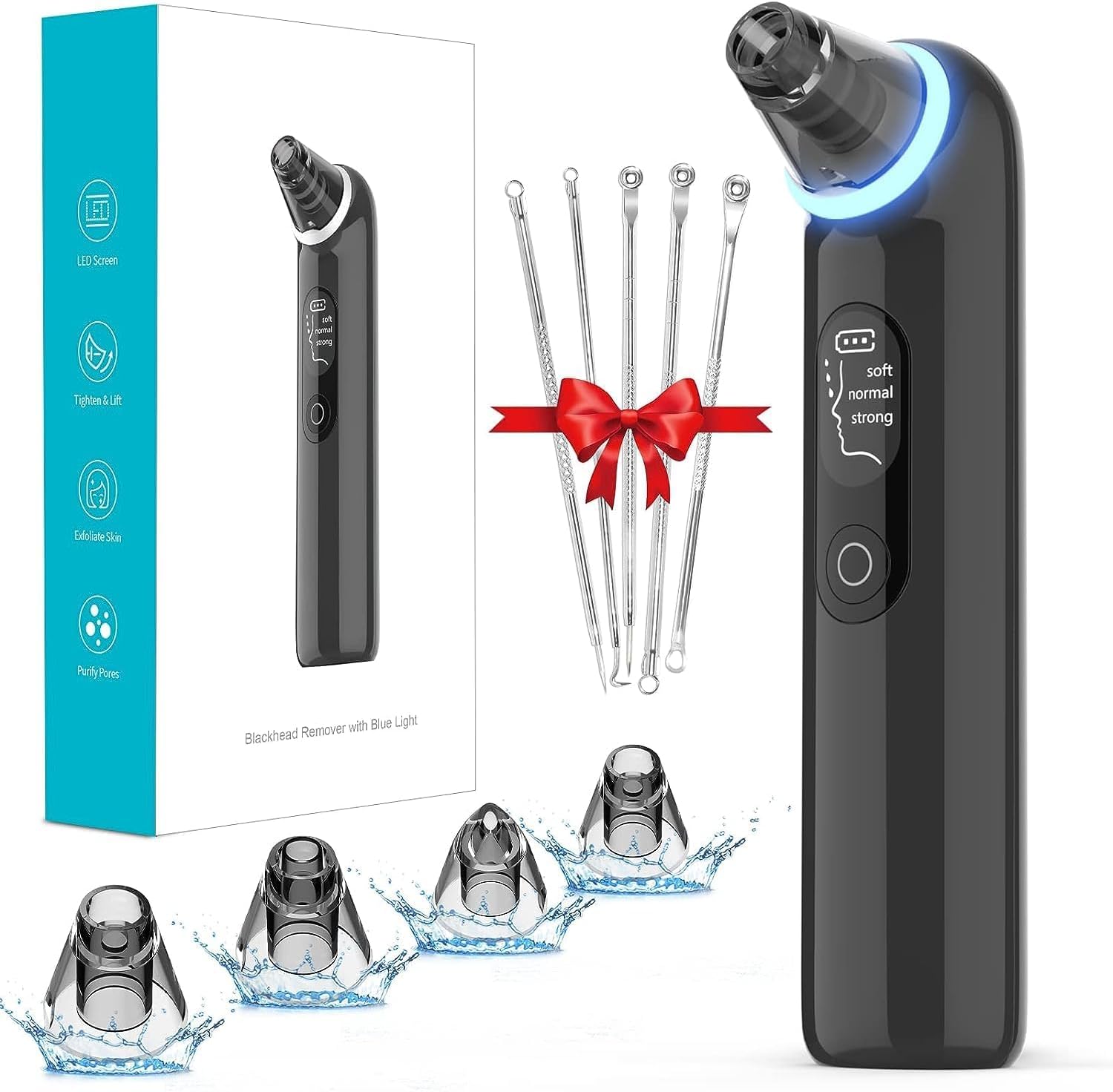 Amazon.com: Blackhead Remover Pore Vacuum: Upgraded Facial Pore Cleaner ...