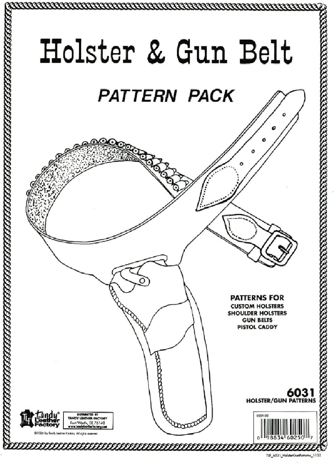 Amazon.com : Tandy Leather Holster & Gun Belt Pattern Pack 6031-00 ...