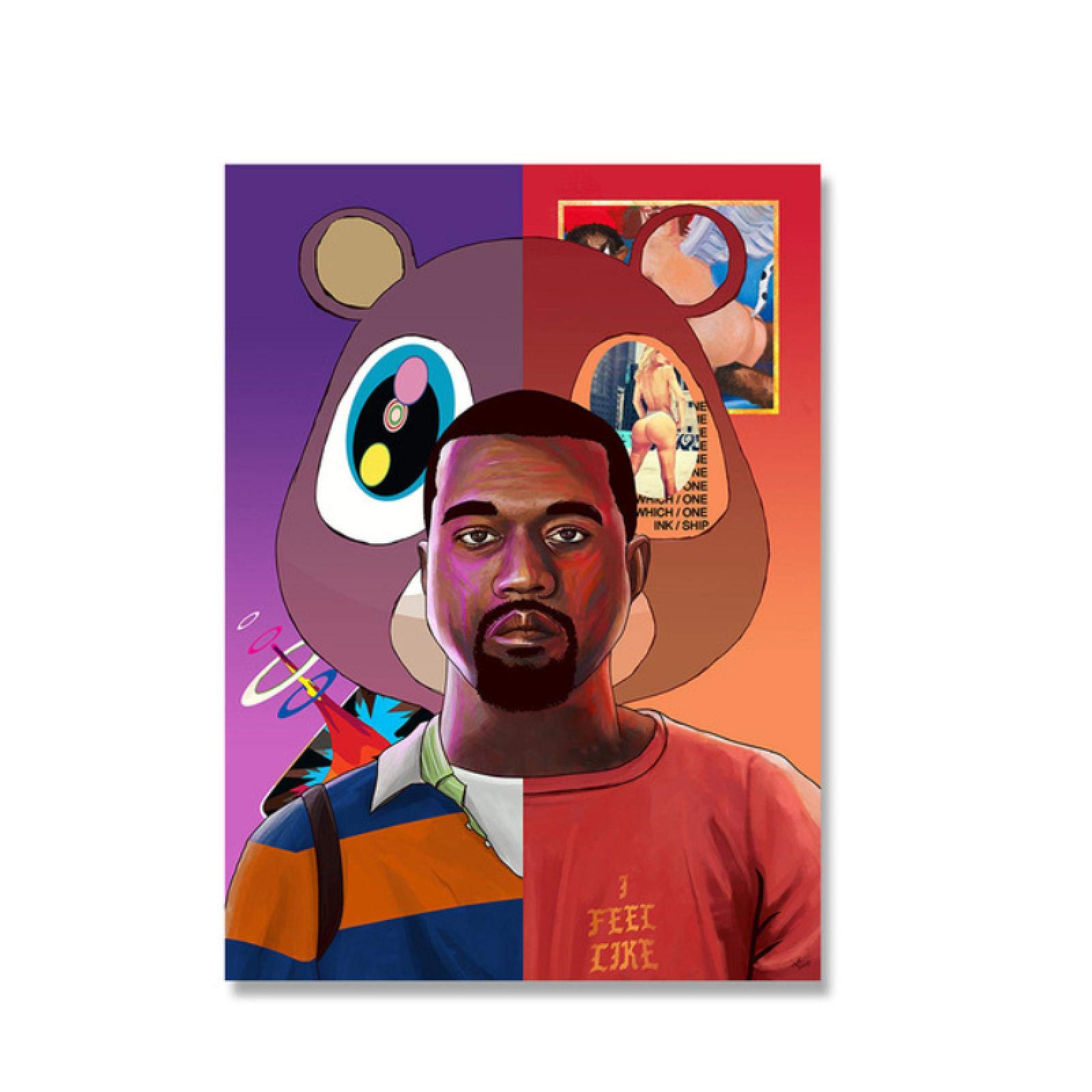 Buy Kanye West Music Evolution Hip Hop Rap Star Art Painting Hypebeast ...