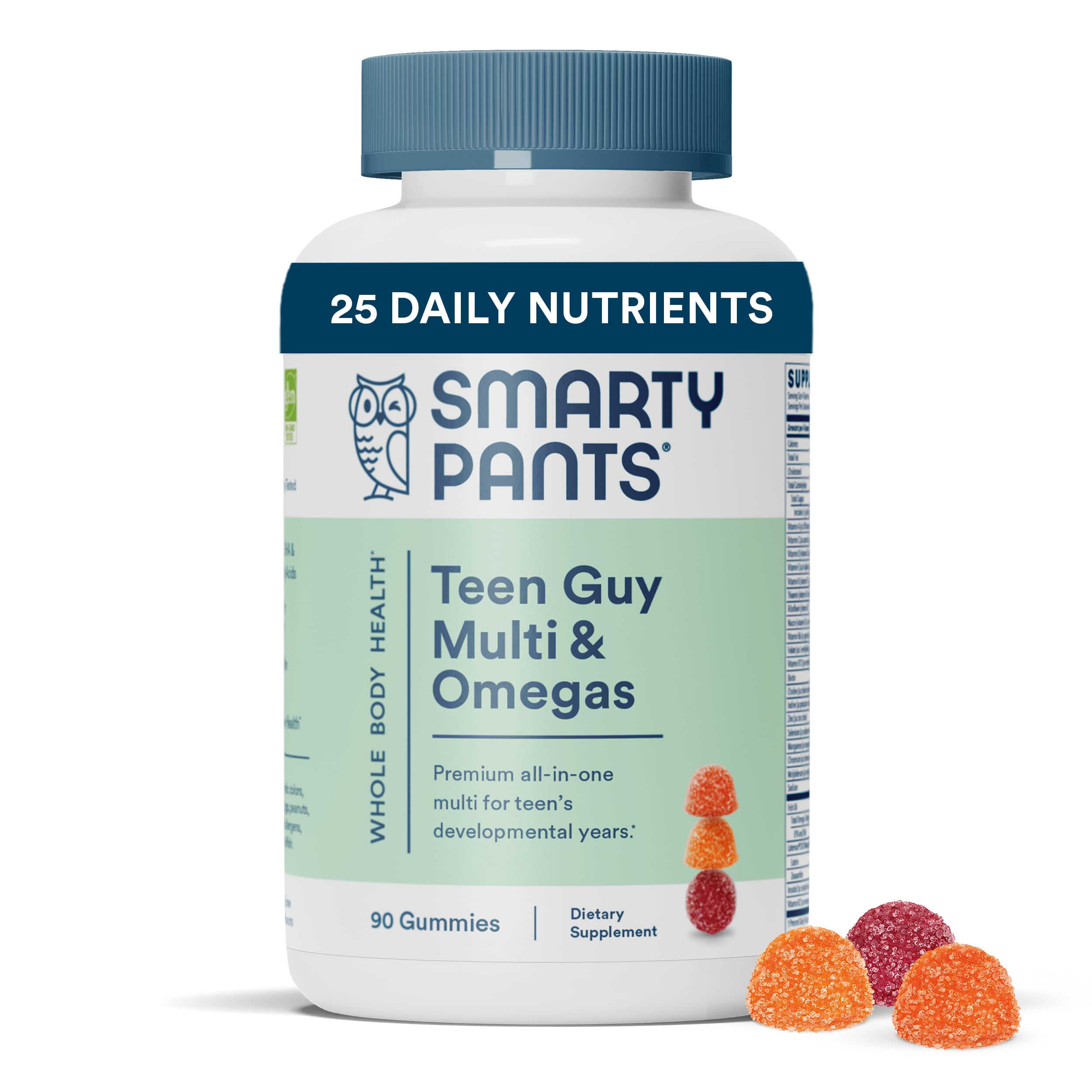 Amazon.com: SmartyPants Teen Guy Multivitamin Gummies: Omega 3 Fish Oil ...