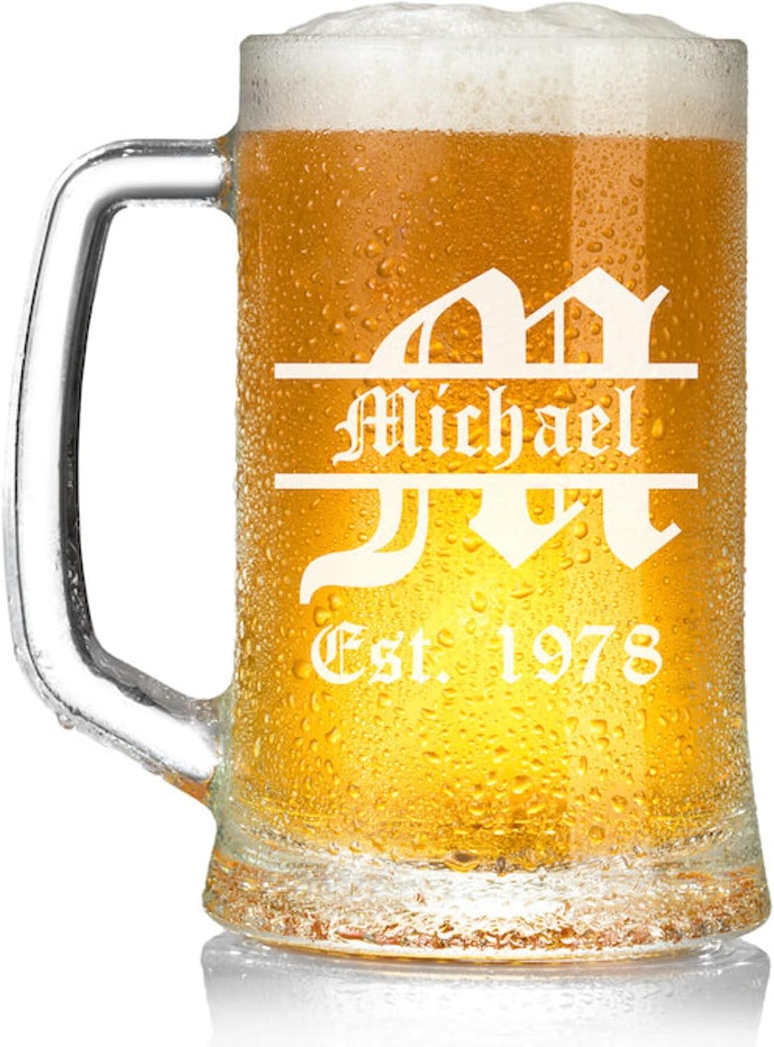 Amazon.com | Personalized Single Letter Beer Stein - Custom Laser ...