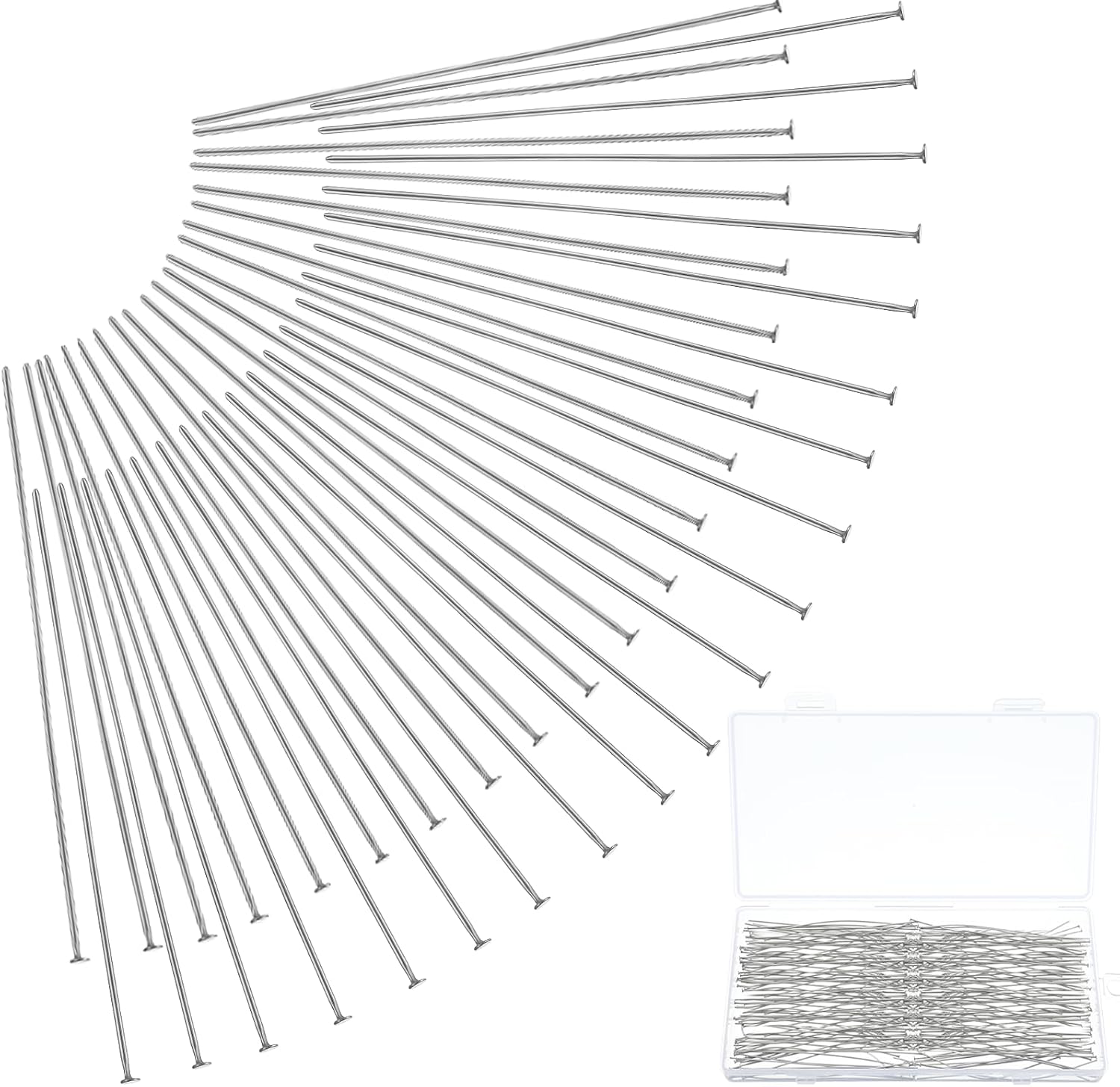Amazon.com: 200 PCS Flat Head Pins for Jewelry Making, Stainless Steel ...