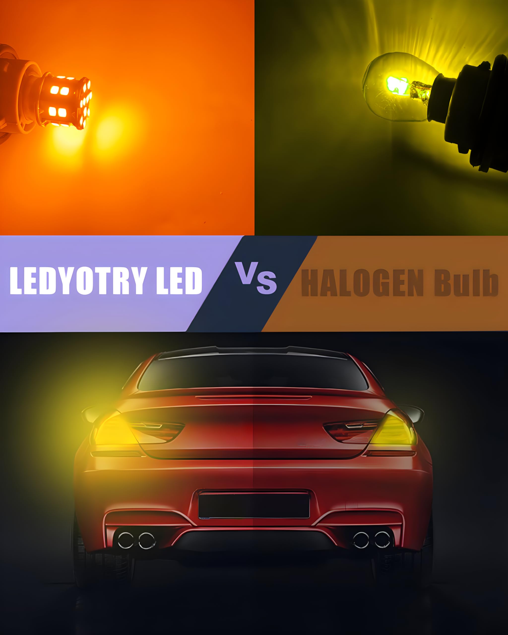 2357a Turn Signal Bulb 1157 Amber Yellow High Power 2835 Chip 22-LED ...